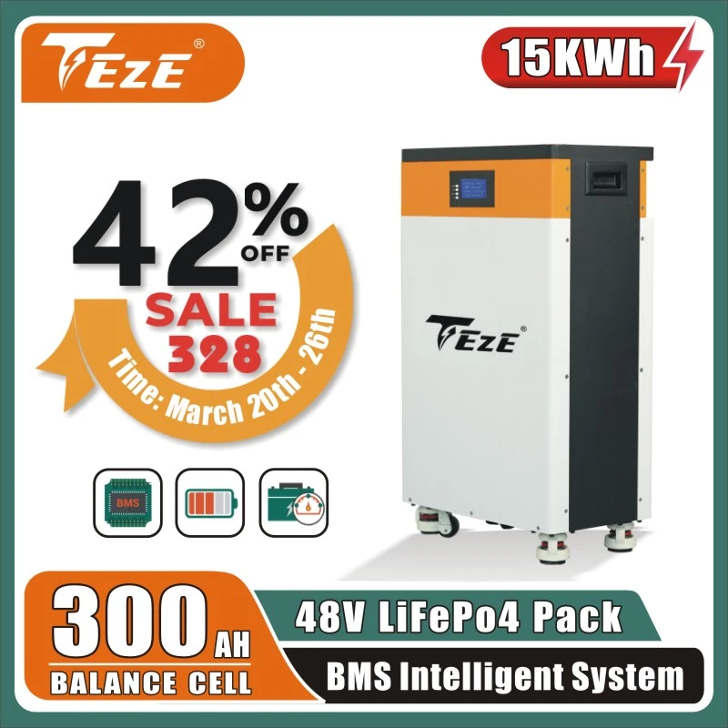 Lifepo4 Battery 48v 15kwh 300ah | 48v Rechargeable Solar Battery - 48v ...