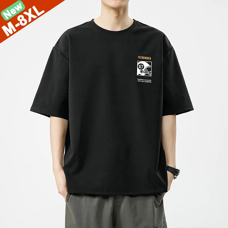 6XL-7XL-8XL-Plus-Size-T-Shirts-Men-Drop-Shoulder-Male-Tshirts-Summer-T ...