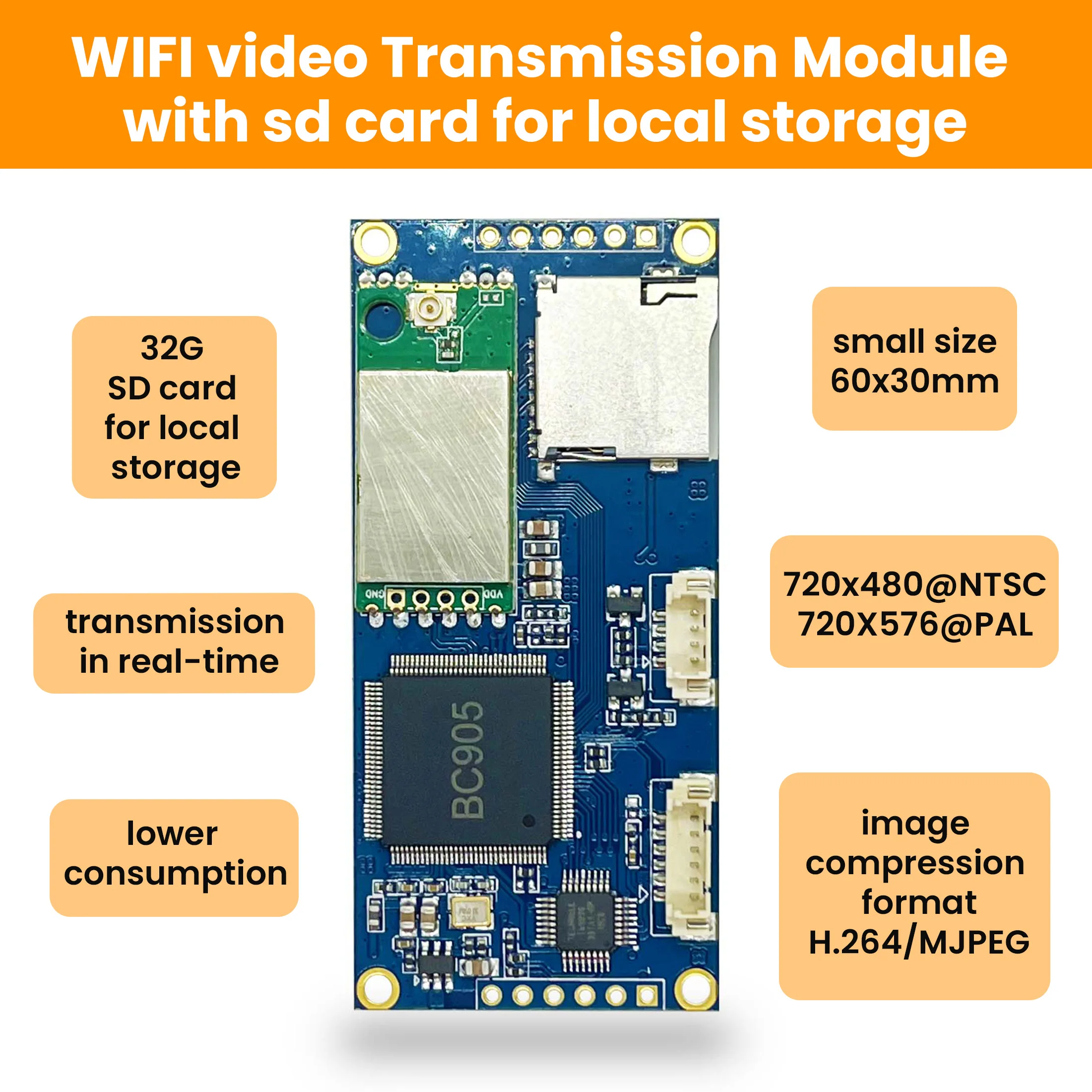 LC328-H264-Wifi-Video-Transmission-Module-for-Camera-2-4G-FPV-Wifi ...