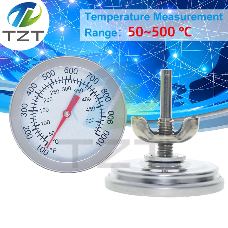 52mm 0-120 Degrees Celsius Pizza Oven Thermometer Stainless Steel ...