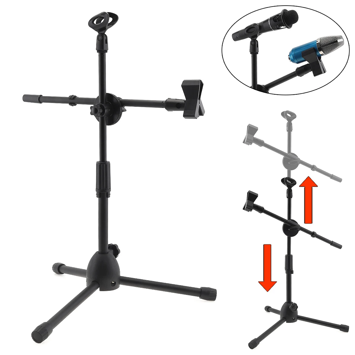 Desktop-Microphone-Tripod-Floor-Microphone-Bracket-Swing-Arm ...