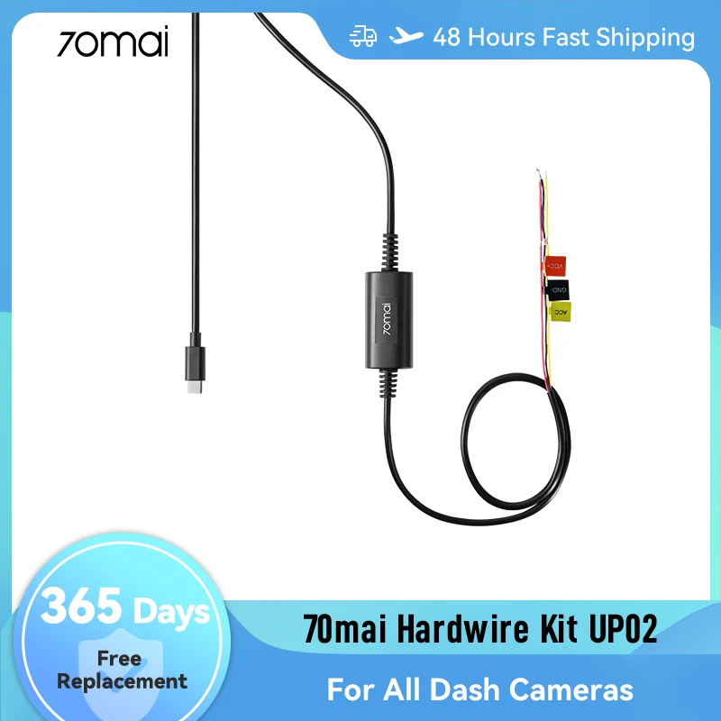70mai Parking Surveillance Cable Hardwire Kit UP02 for 70mai 4K A800S ...
