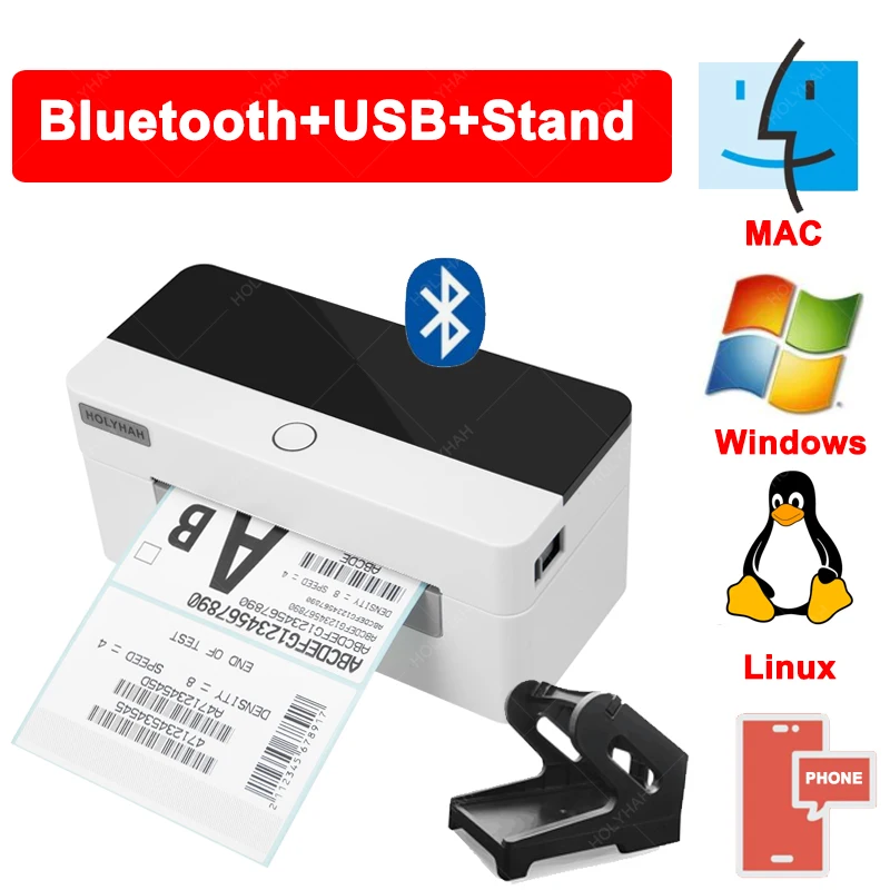4 Inches Desktop Bluetooth WIFI Thermal Printer Label Maker Sticker