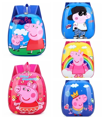 Peppa Pig Kindergarten Schoolbag George Boys Girls Cartoon Backpacks ...