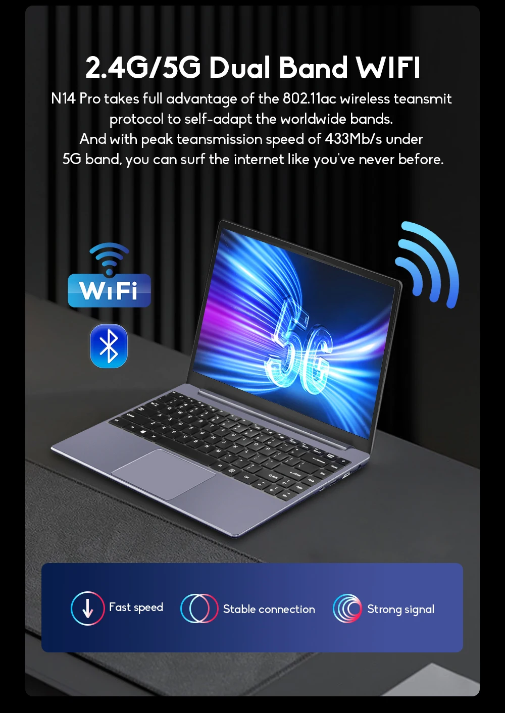 Ninkear Laptop N14 Pro 14 inch IPS FHD Intel Core i7-11390H 16GB RAM+ ...