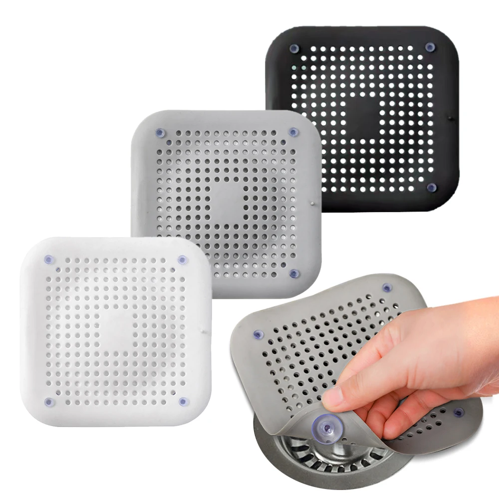 Attrape-cheveux-en-silicone-avec-ventouse-cr-pine-de-vidange-de ...