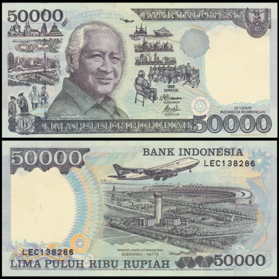 1995 Indonesia 50000 Rupiah Original Notes Unc (fuera De Uso Ahora ...