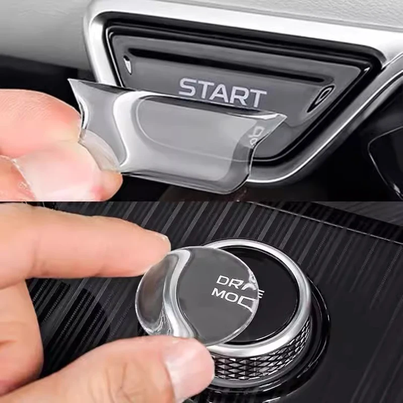 Transparent-Drip-Glue-Style-Car-Start-Rotating-Button-Protection ...