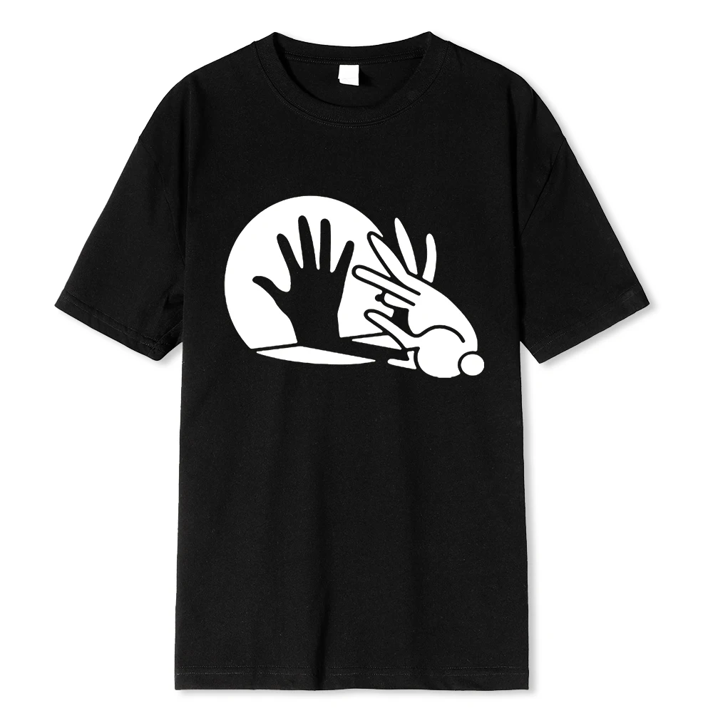 Men Women Funny Rabbit Shirt Animal Bunny Lover Shadow Play Pun Gift T ...