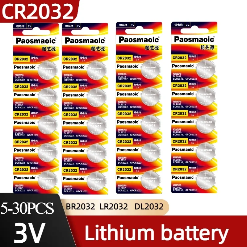 Nieuwe-Originele-Cr2032-3V-Lithiumbatterij-5-30-Stuks-Dl2032-Br2032-5004lc-2032-Voor-Horloge ...