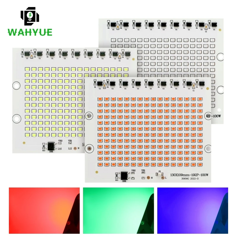 RGB-LED-Chip-100W-SMD-2835-Flood-Light-Beads-AC-220V-240V-Led ...