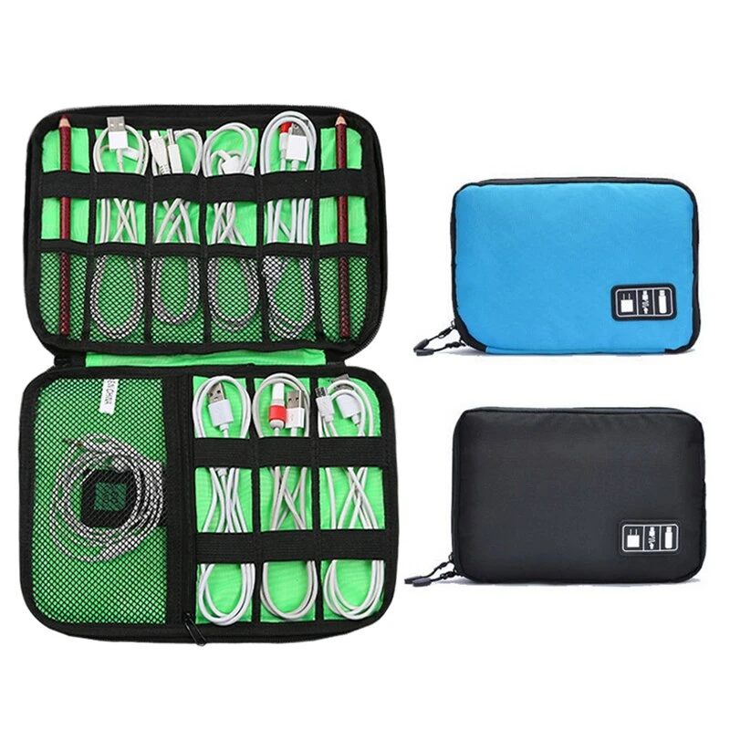 USB Cable Storage Bag Multifunctional Travel Portable Data Line Phone ...
