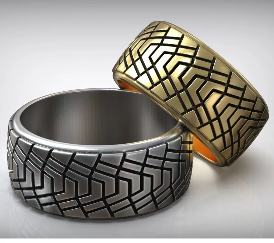 Mud Tire Engagement Rings