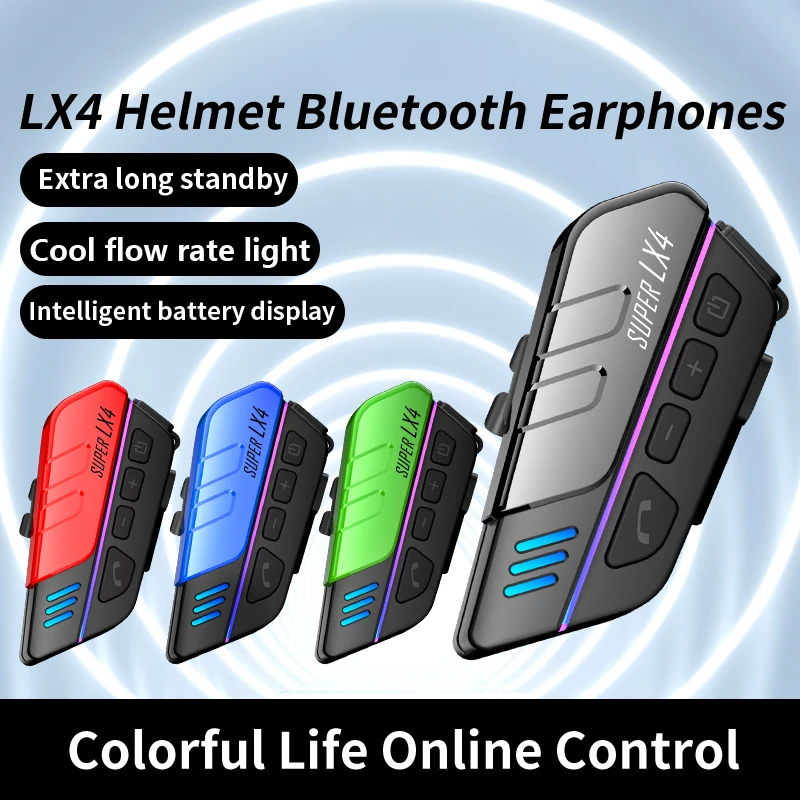 Bluetooth-5-0-Helmet-Headset-LX4-Wireless-Handsfree-Call-Phone-Kit ...