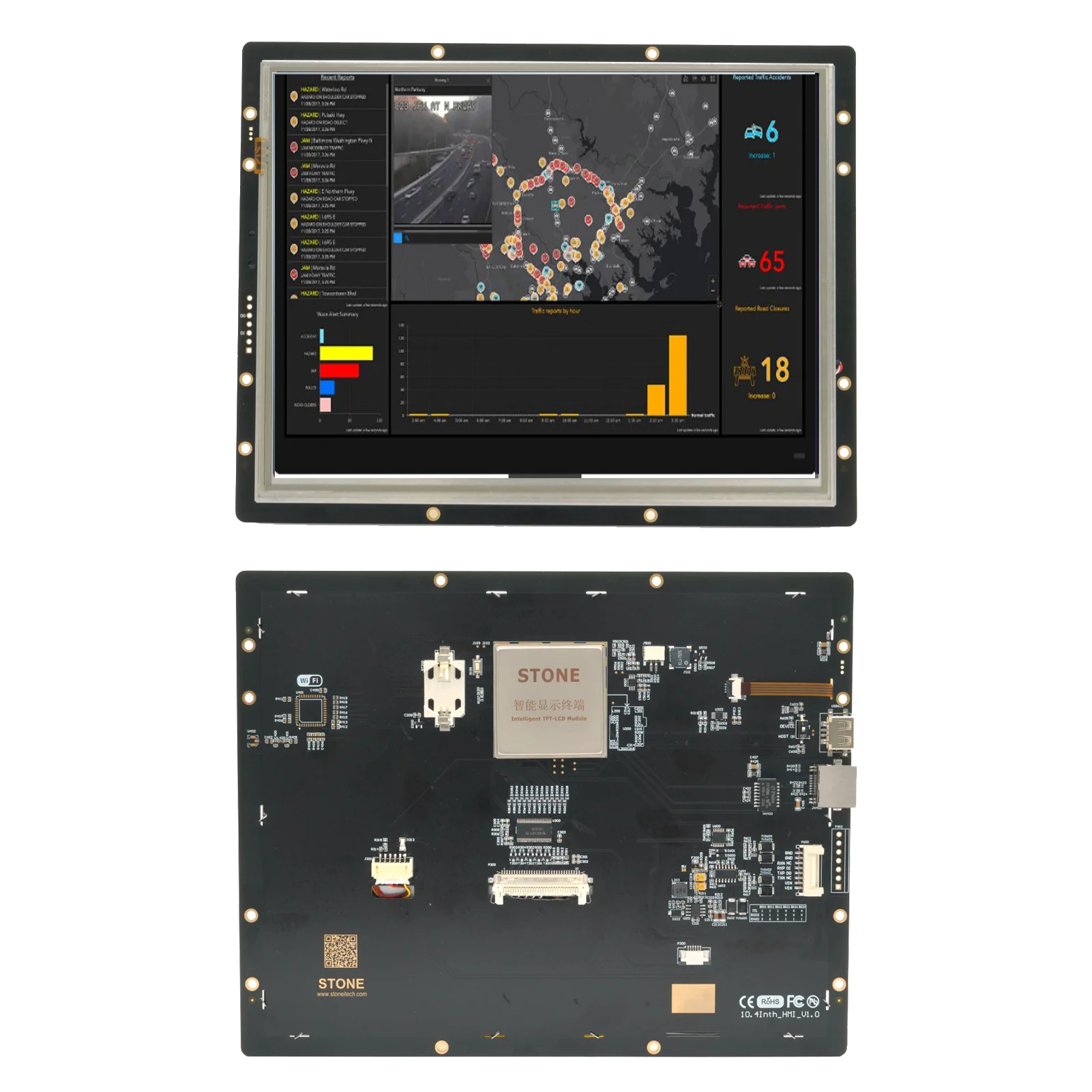 10.4 inch TFT LCD industrial display panel, smart touch controls|panel ...
