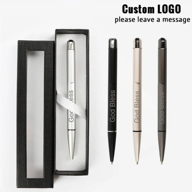Custom-Carved-Logo-Metal-Frosted-Ball-Point-Pen-Stylish-Simplicity ...
