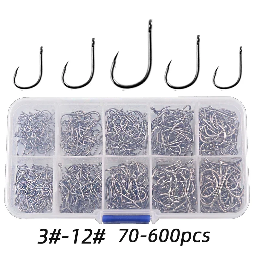 Aorace-Fishing-Hooks-Set-High-Carbon-Steel-Barbed-FishHooks-for ...