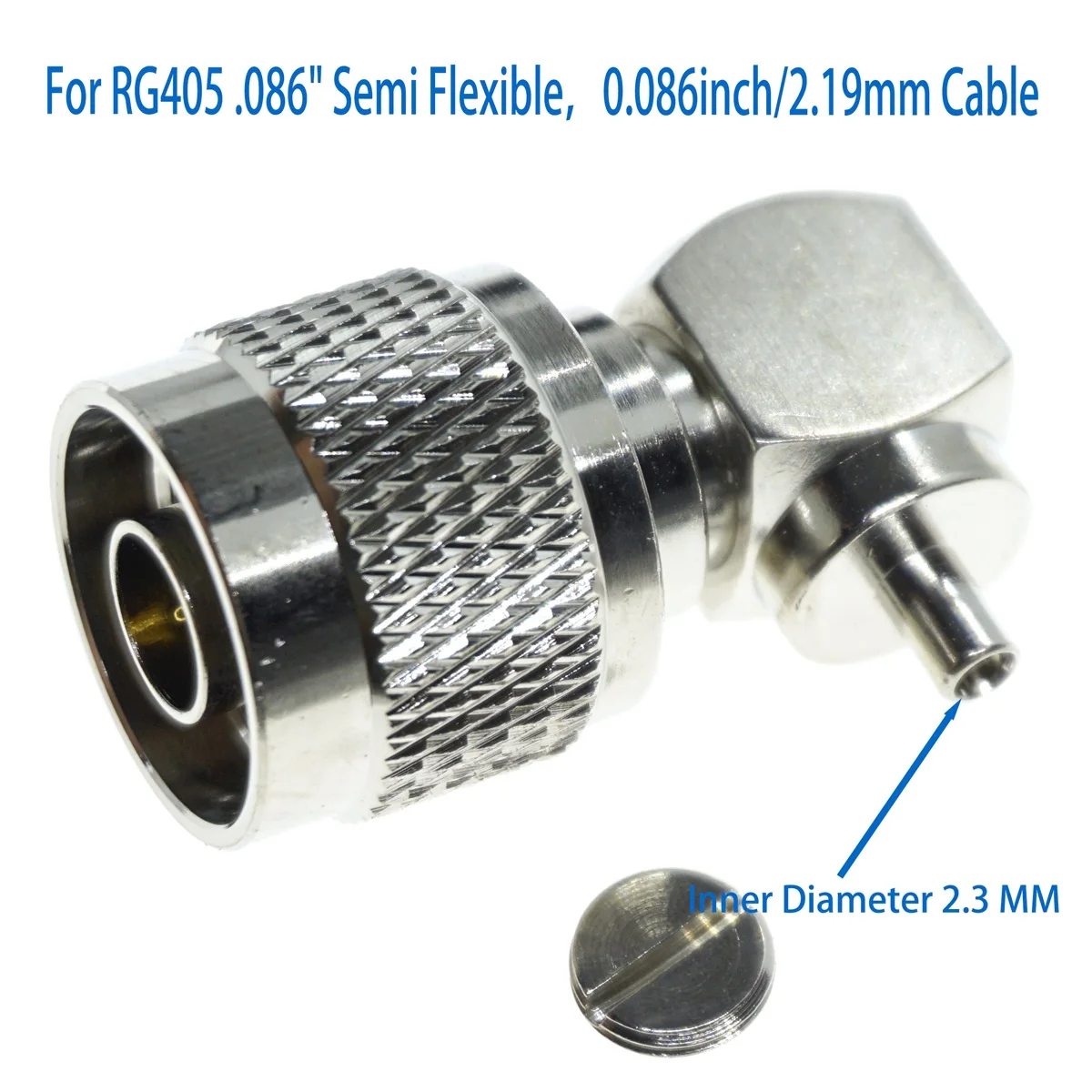 N-Male-Right-Angle-90-Degree-Connector-For-RG405-0-086-Semi-Flexible-RF ...