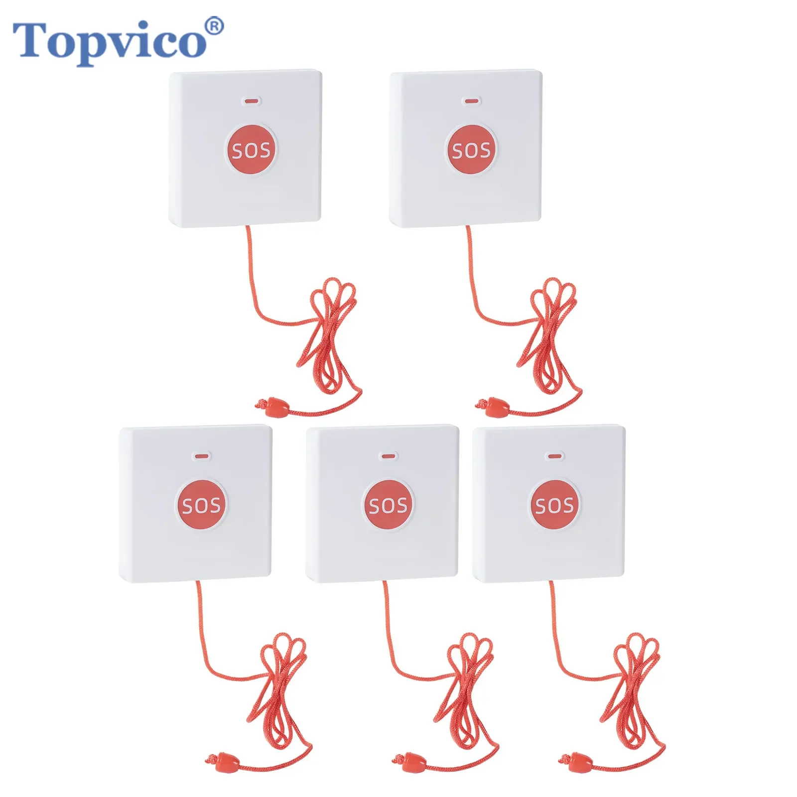 Topvico1/2/3/5pcs 433mhz SOS Panic Button Emergency Call For Elderly ...