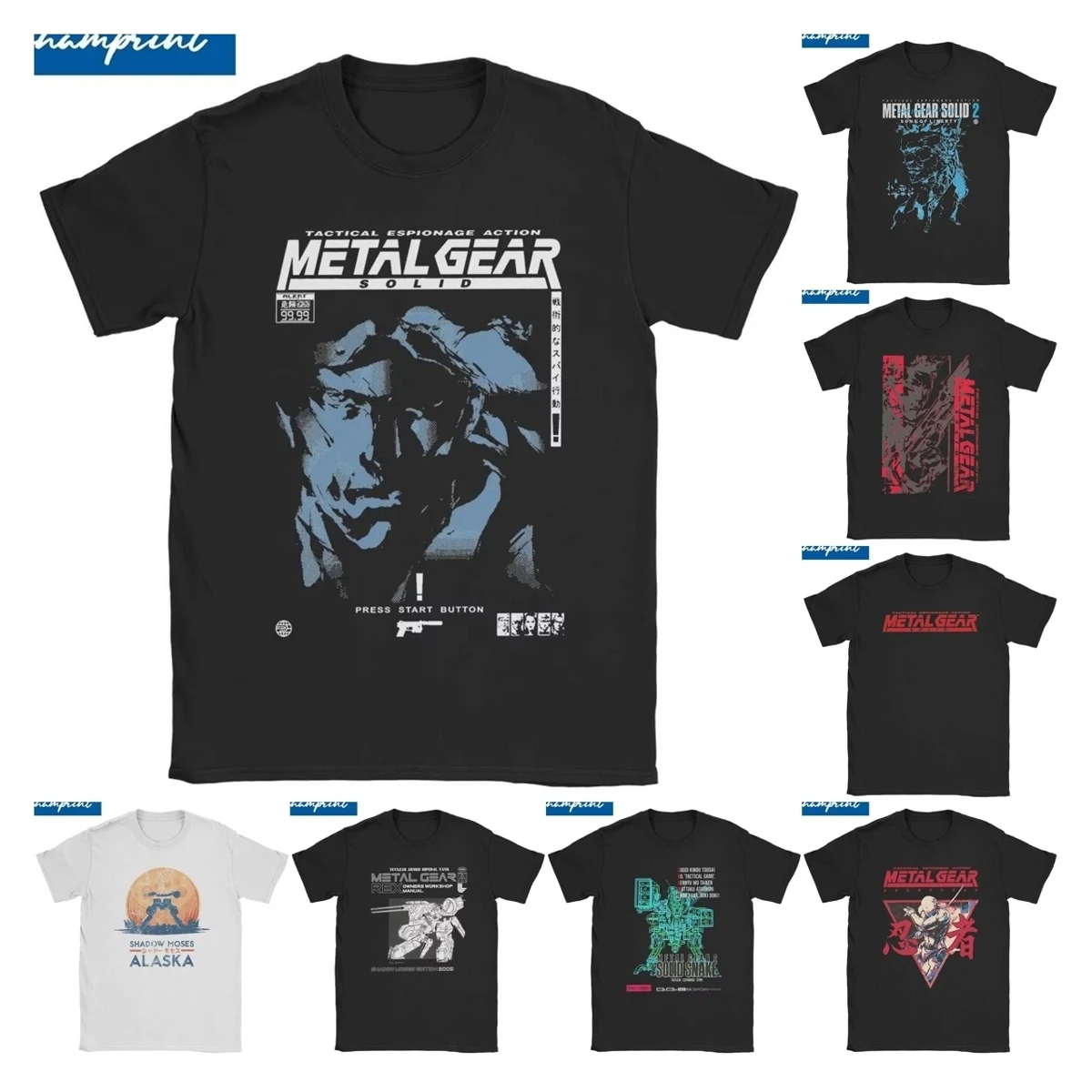 Men-Women-MGS1-Solid-Snake-Game-T-Shirt-Metal-Gear-Cotton-Tops-Funny ...