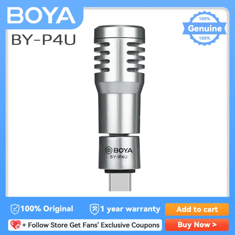 BOYA-BY-P4U-Omnidirectional-Condenser-Plug-and-Play-Microphone-Type-C ...