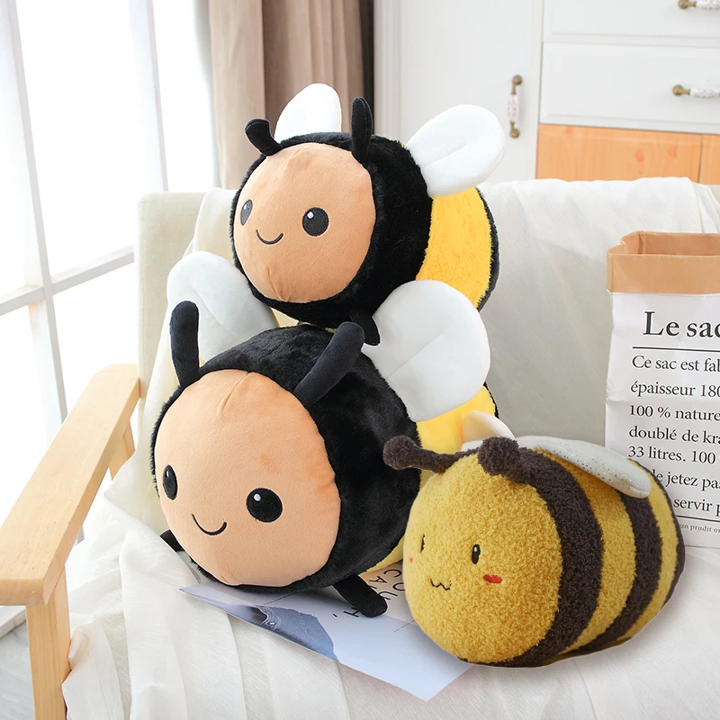 Fuzzy-Bumblebee-Ladybug-Stuffed-Insect-Plush-Toy-Bee-Ladybird-Soft-Doll ...