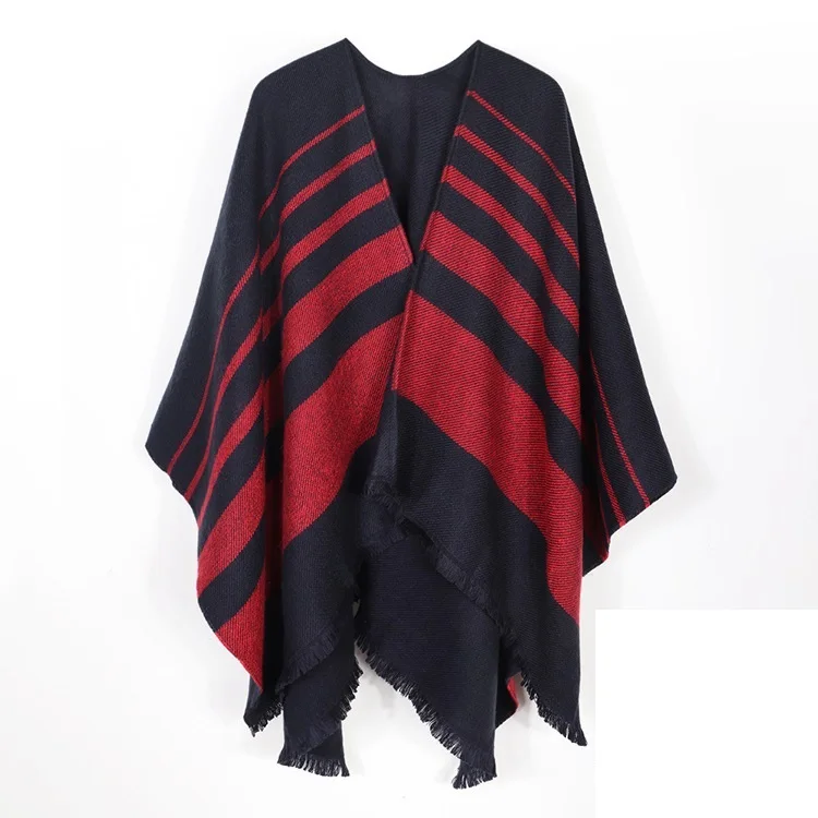 Poncho-Cloak-Imitation-Cashmere-Cloak-Women-s-Autumn-and-Winter-Split ...