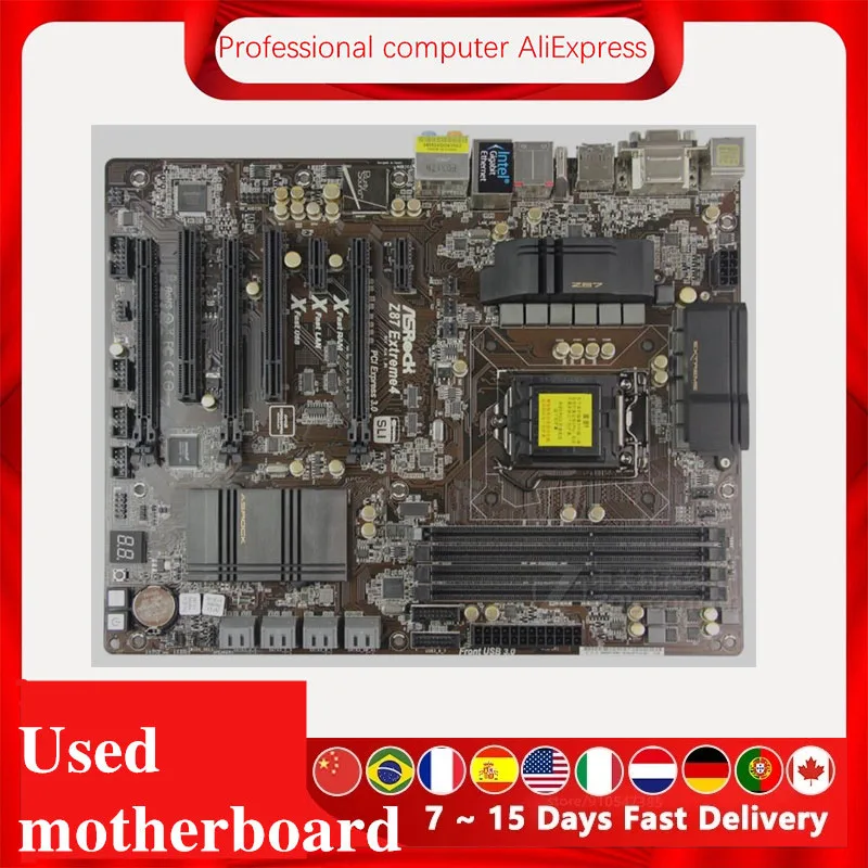 Placa base de escritorio para ASRock Z87 Extreme4, Z87, Z87M, LGA 1150, Core i7, i5, i3, DDR3 ...