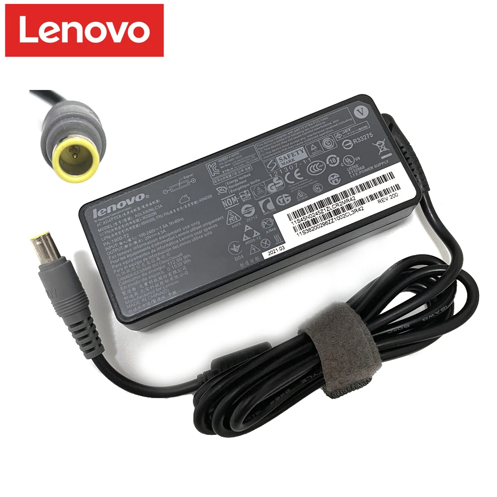 Genuine Lenovo T61 T520 SL400 SL410k E420 T430 W500 Laptop Charger 20V ...