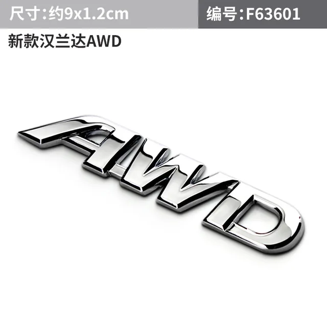 3D Metal Chrome V6 Logo AWD Letters Limited Emblem Car Badge Decal For ...