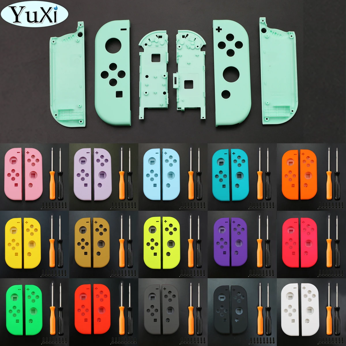 YuXi-Colorful-For-NS-Switch-Joy-Con-Replacement-Housing-Shell-Cover-for ...