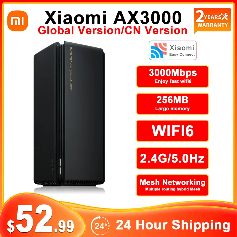 2021 New Xiaomi Router Ax3000 Mesh Wifi6 2.4g 5.0 Ghz Full Gigabit 5g ...