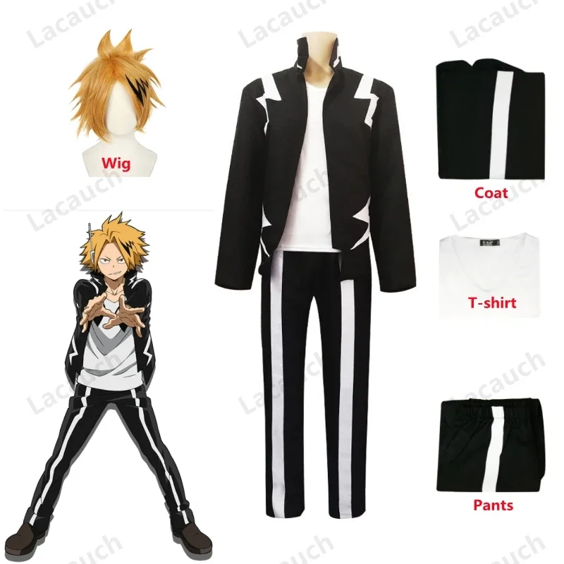 Anime-Cosplay-Costume-My-Hero-Academia-Kaminari-Denki-Short-Wigs ...