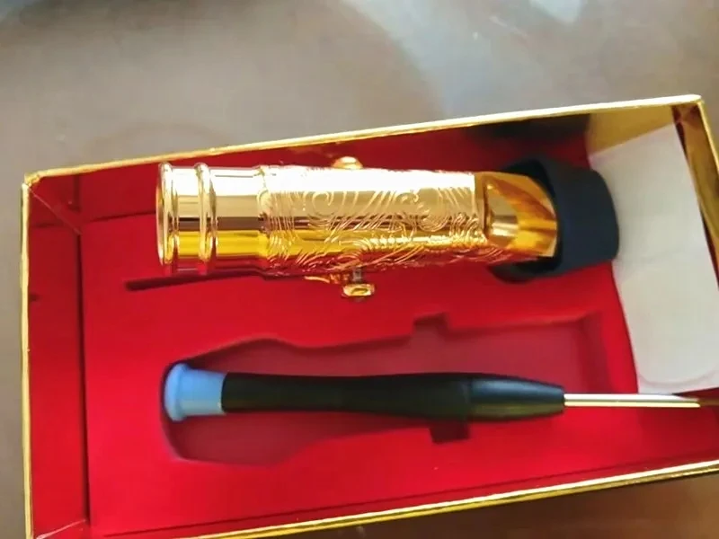 High-End jazz Saxophone Metal Mouthpiece hand Carved Pattern Soprano ...