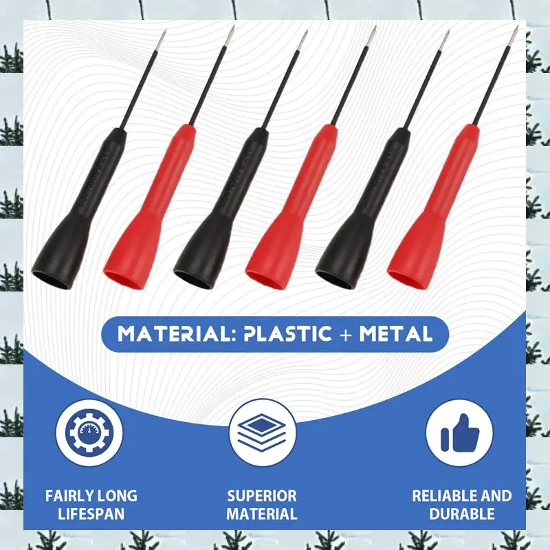 ABLG 6 Pack 2Mm Needle Test Probes, 600V/10A Non-Destructive Multimeter ...