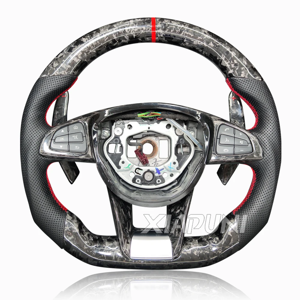 ステアリングホイール ベンツ メルセデス AMG W205 C63 W212 W204 W213 CLS CLA 2012-2019 パドル ...