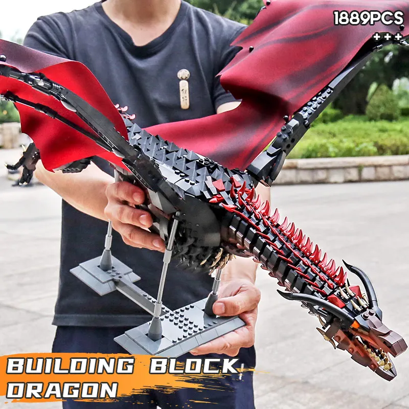 1889pcs-MOC-Flying-Giant-Dragon-Building-Blocks-Model-Movie-Series ...