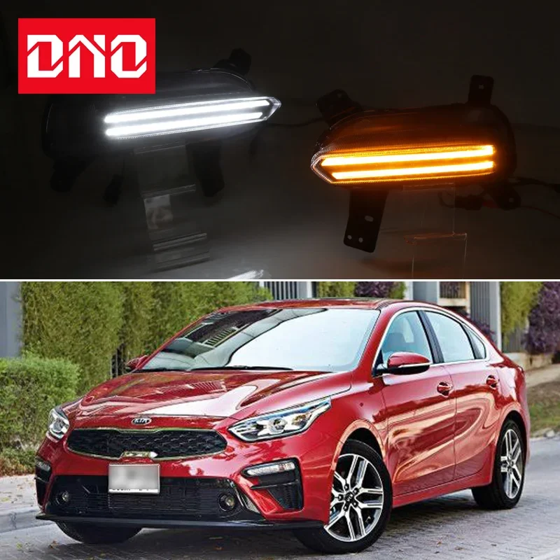 Car LED Daytime Running Headlamps For Kia K3 Cerato 2018 2019 2020 ...