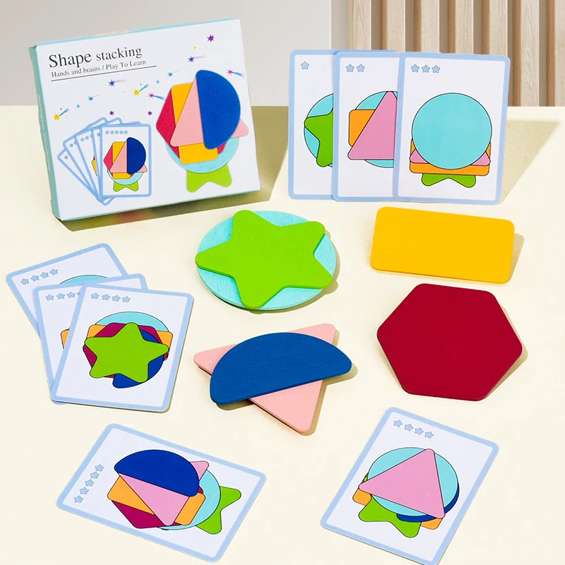 Formas geométricas de madera, juegos de reconocimiento de Color ...