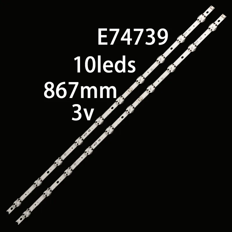 100% Original new Led Backlight WEI55V0 E74739 94V-0 43 "V17 art3 2867 ...