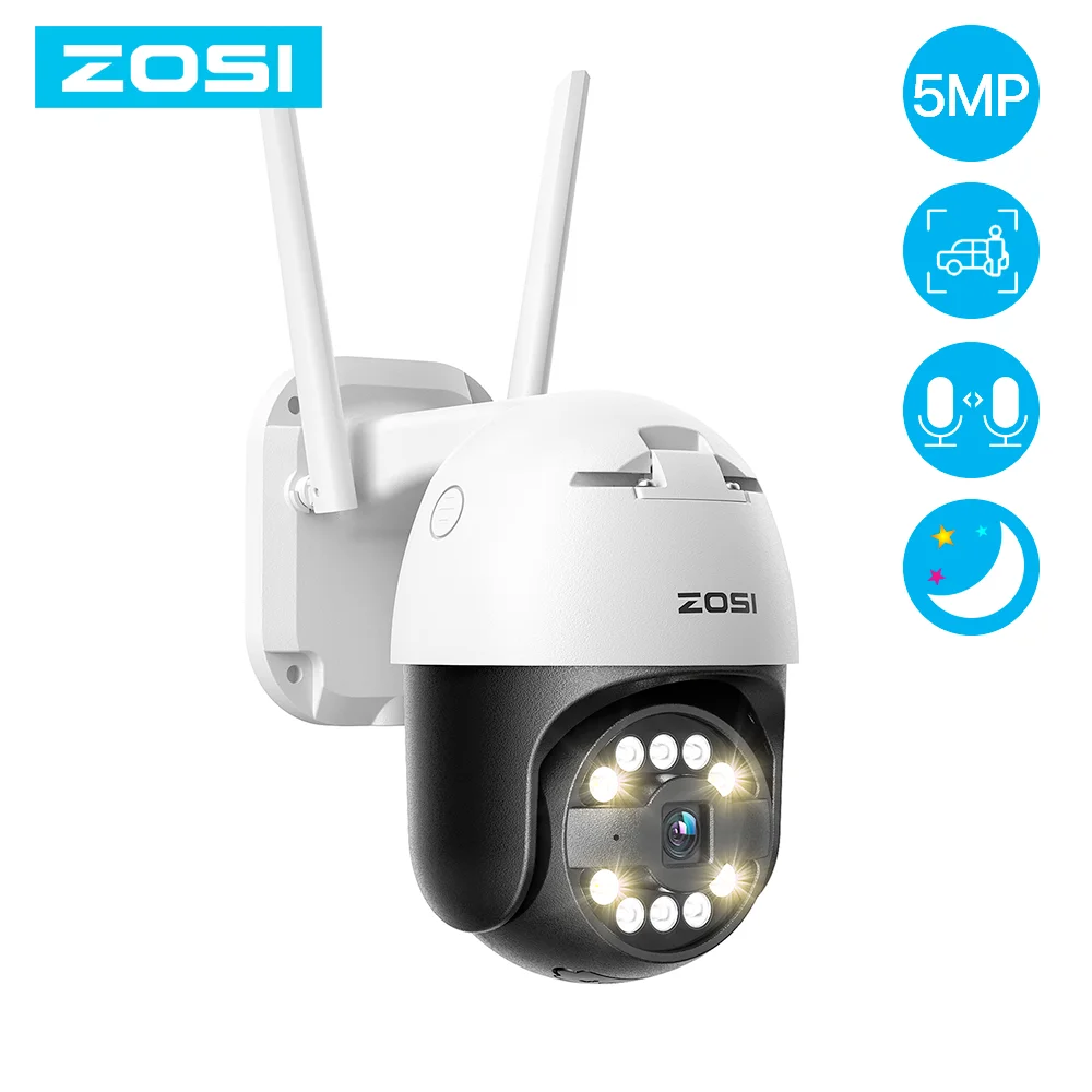 ZOSI-5MP-PTZ-Wifi-IP-Camera-5X-Zoom-Outdoor-Person-Vehicle-Pet-Package ...