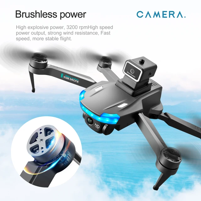 HK90 UAV 4K professional FPV RC dual HD camera UAV brushless motor RC ...