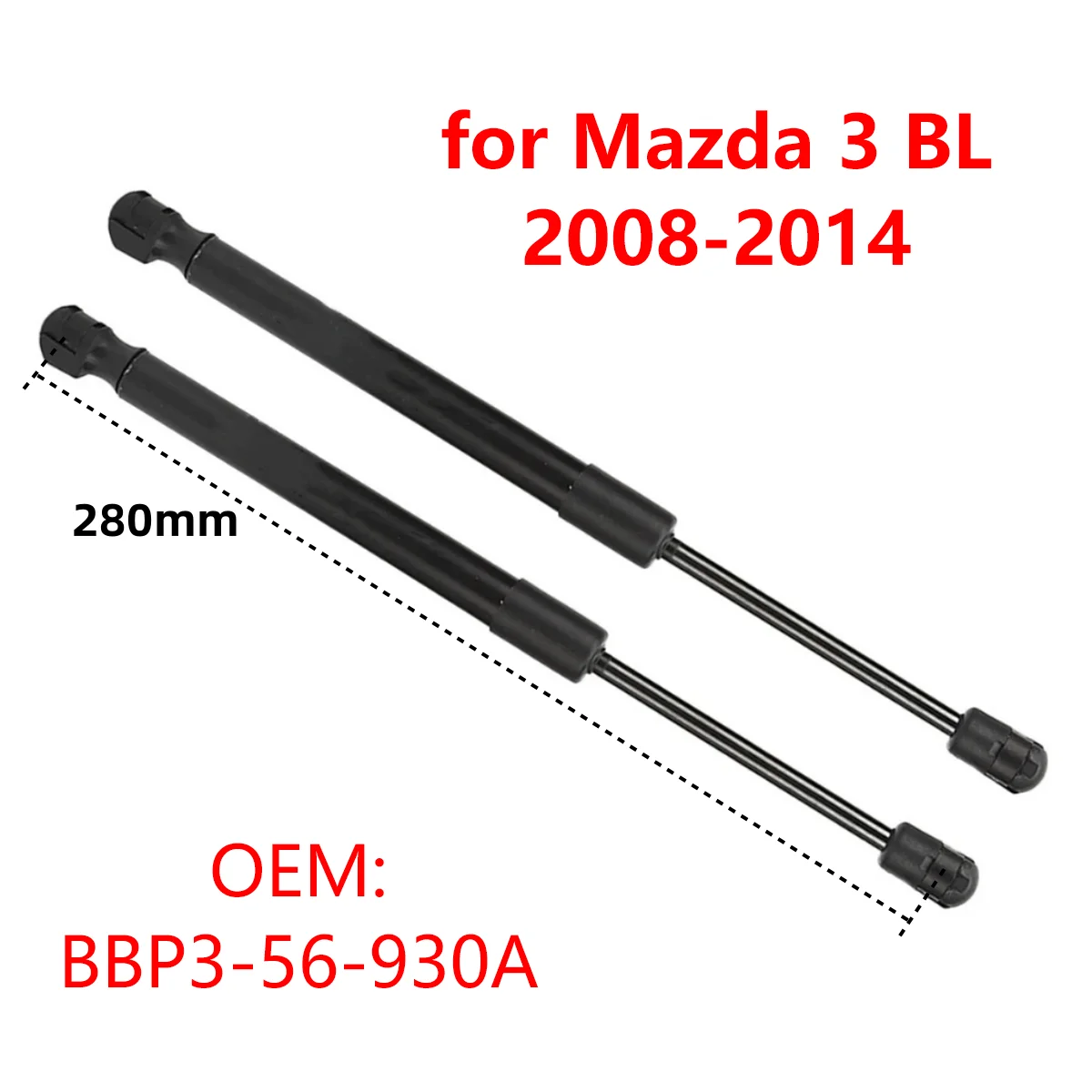 2Pcs Car Rear Trunk Boot Tailgate Gas Struts Damper Shocks Lift Support ...