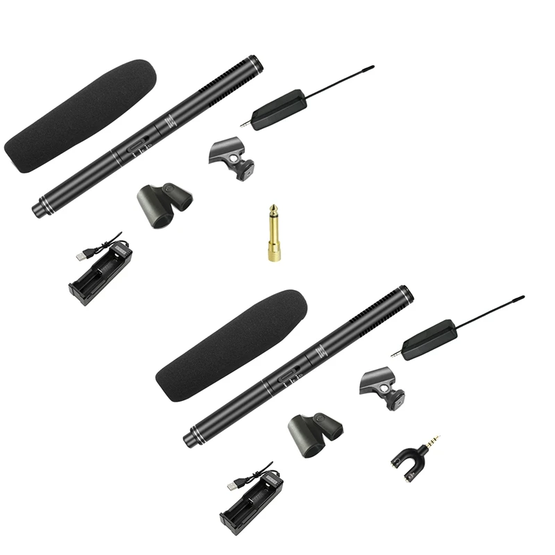 Professional-Wireless-Condenser-Microphone-Interview-Recording-Vlog ...