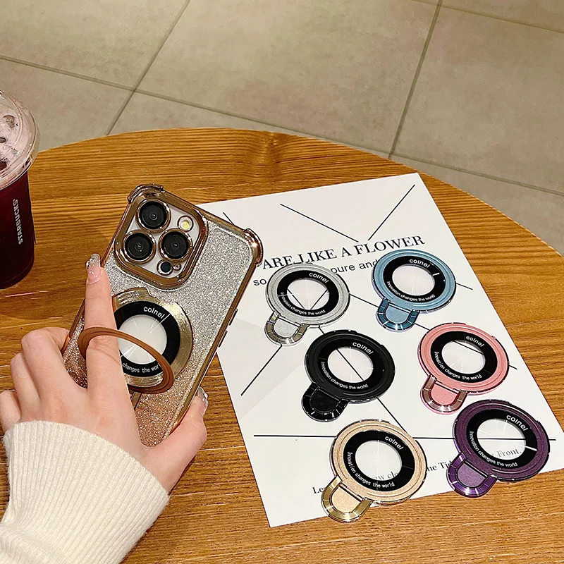 Plating-Magnetic-Bracket-Transparent-Metal-With-Ring-Holder-Protective ...