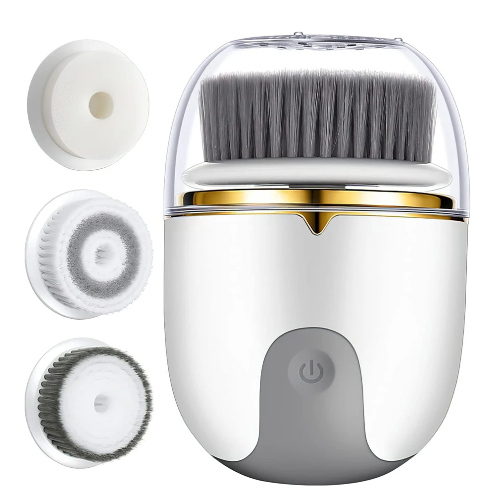 3 in 1 Ultrasonic Facial Cleanser Brush Electric Cleansing Face Brush ...