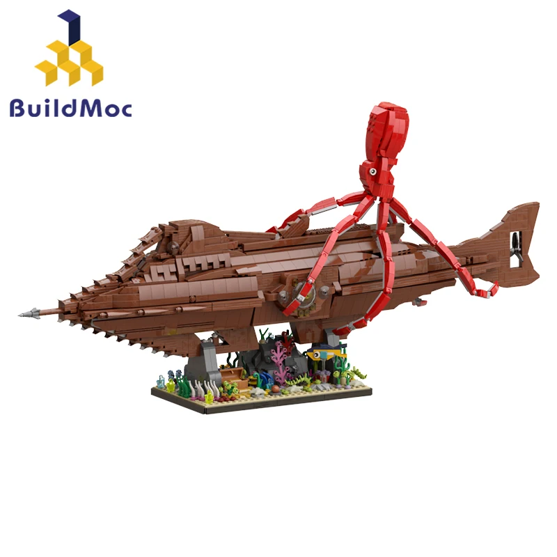 Buildmoc Leagues Under The Sea Nautilus Submarine Building Blocks ...