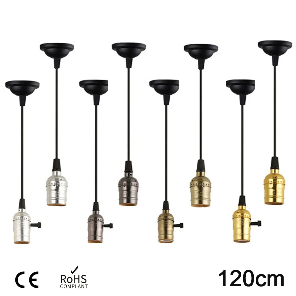 120cm-Vintage-Edison-Lamp-Holder-E27-Screw-Bulb-base-220V-Aluminum ...