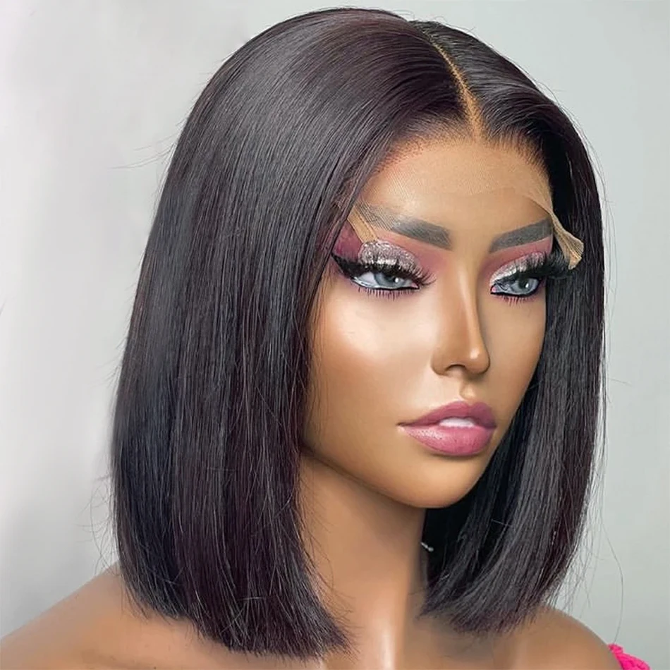 Perruque-Bob-Lace-Wig-Remy-Br-silienne-Naturelle-Cheveux-Courts-13x6 ...