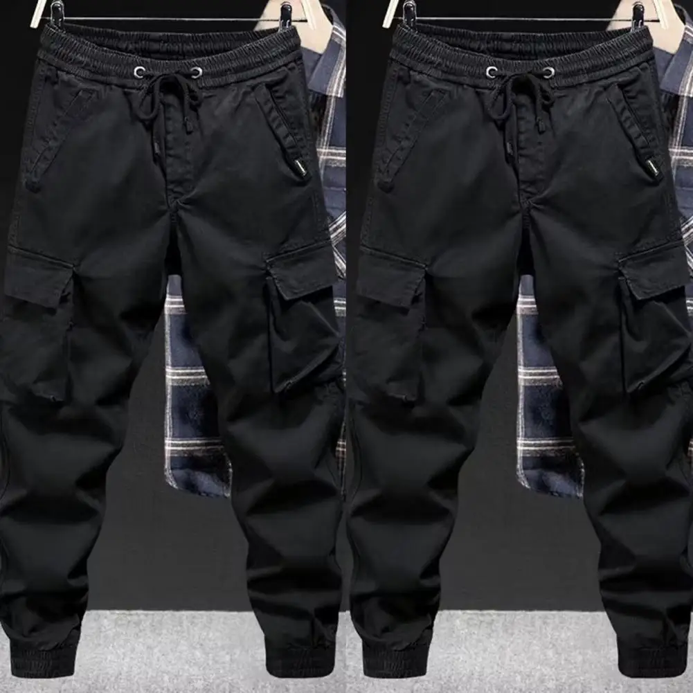 Elastic-Waistband-Pants-Breathable-Pants-Men-s-Drawstring-Cargo-Pants ...
